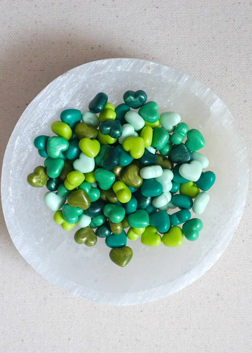 Forest wax beads
