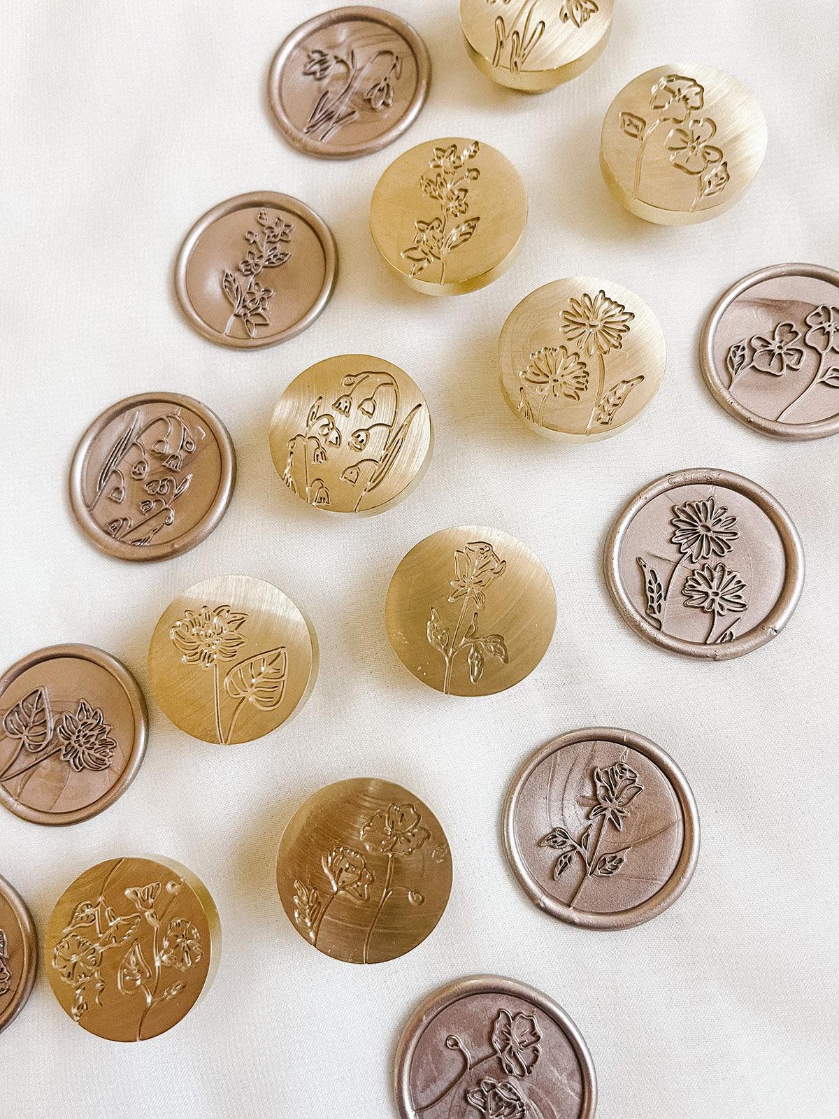 Birth flower wax stamp