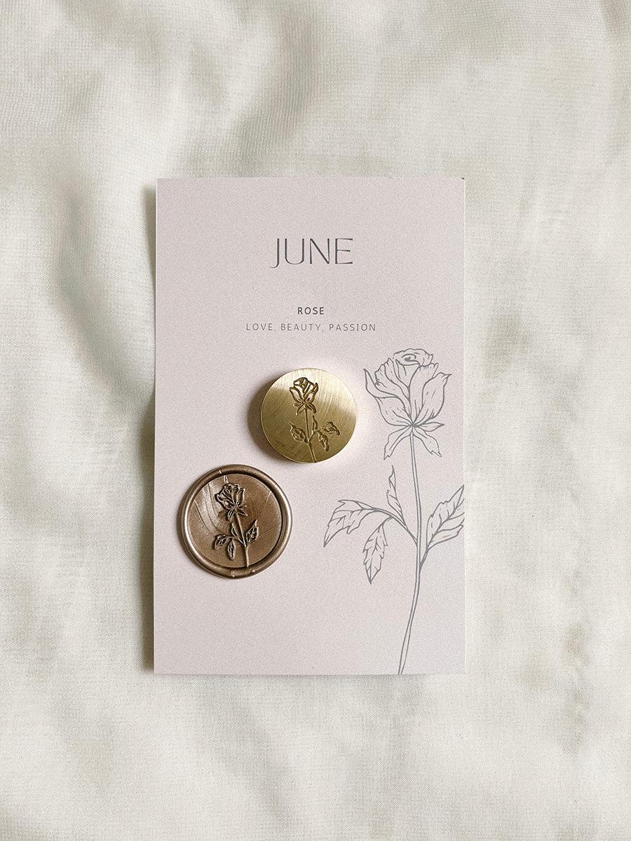 Birth flower wax stamp
