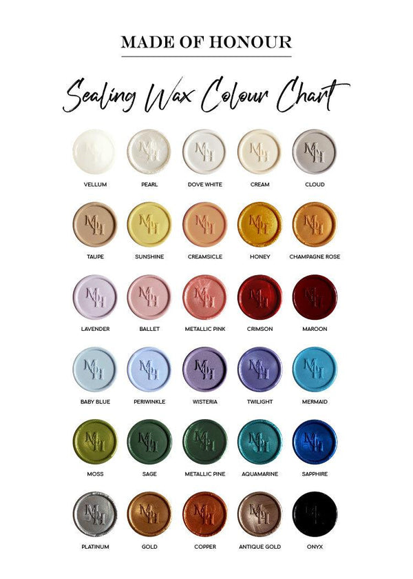 Custom wax stamp and seals
