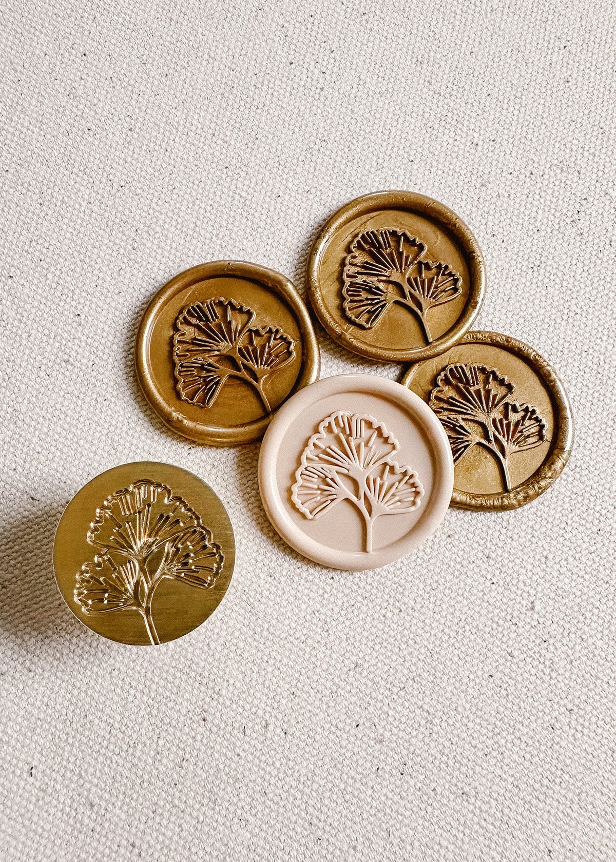 Ginkgo wax stamp